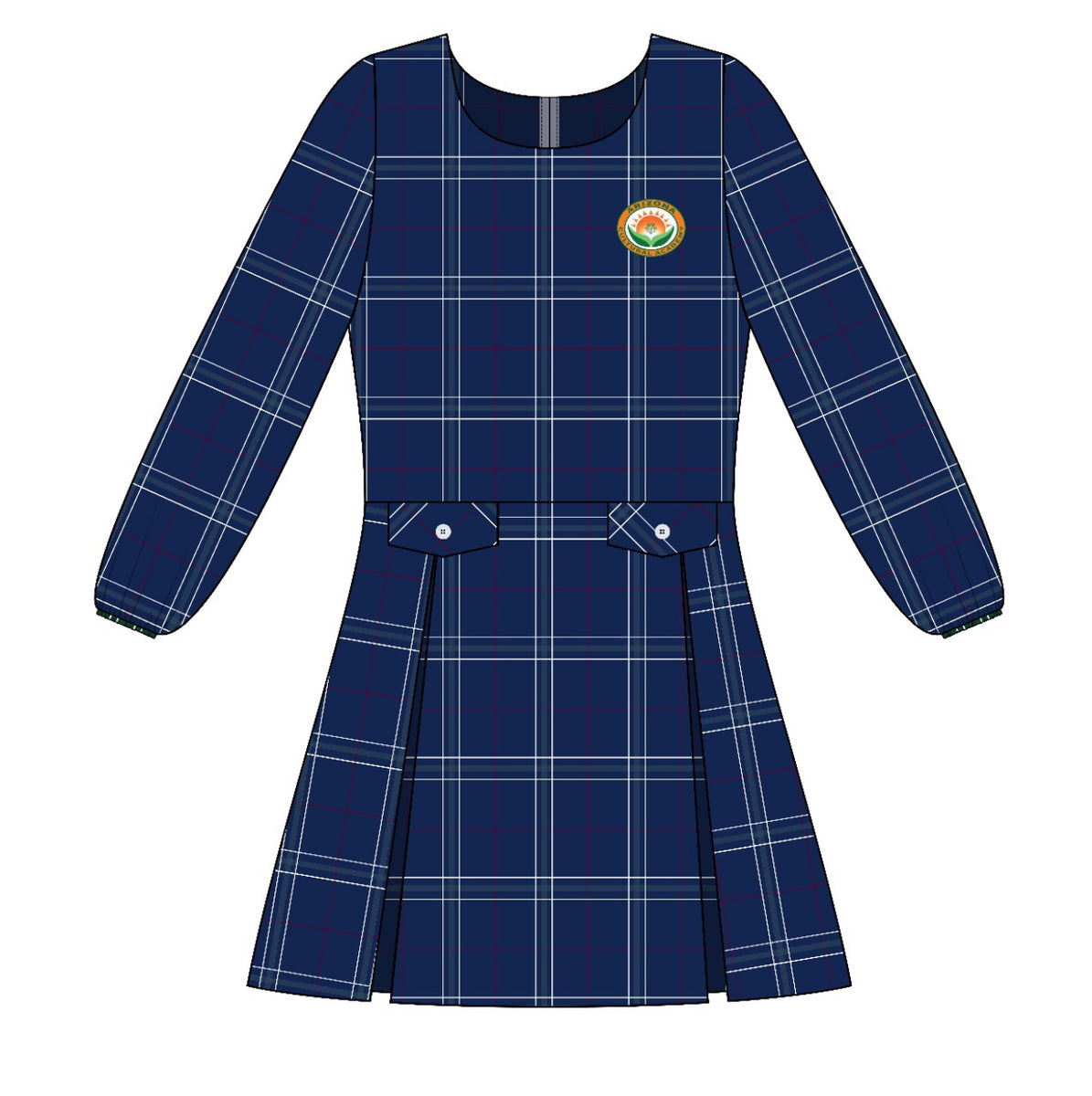 ACA Elementary Custom Plaid Dress long sleeve – Verona Uniforms