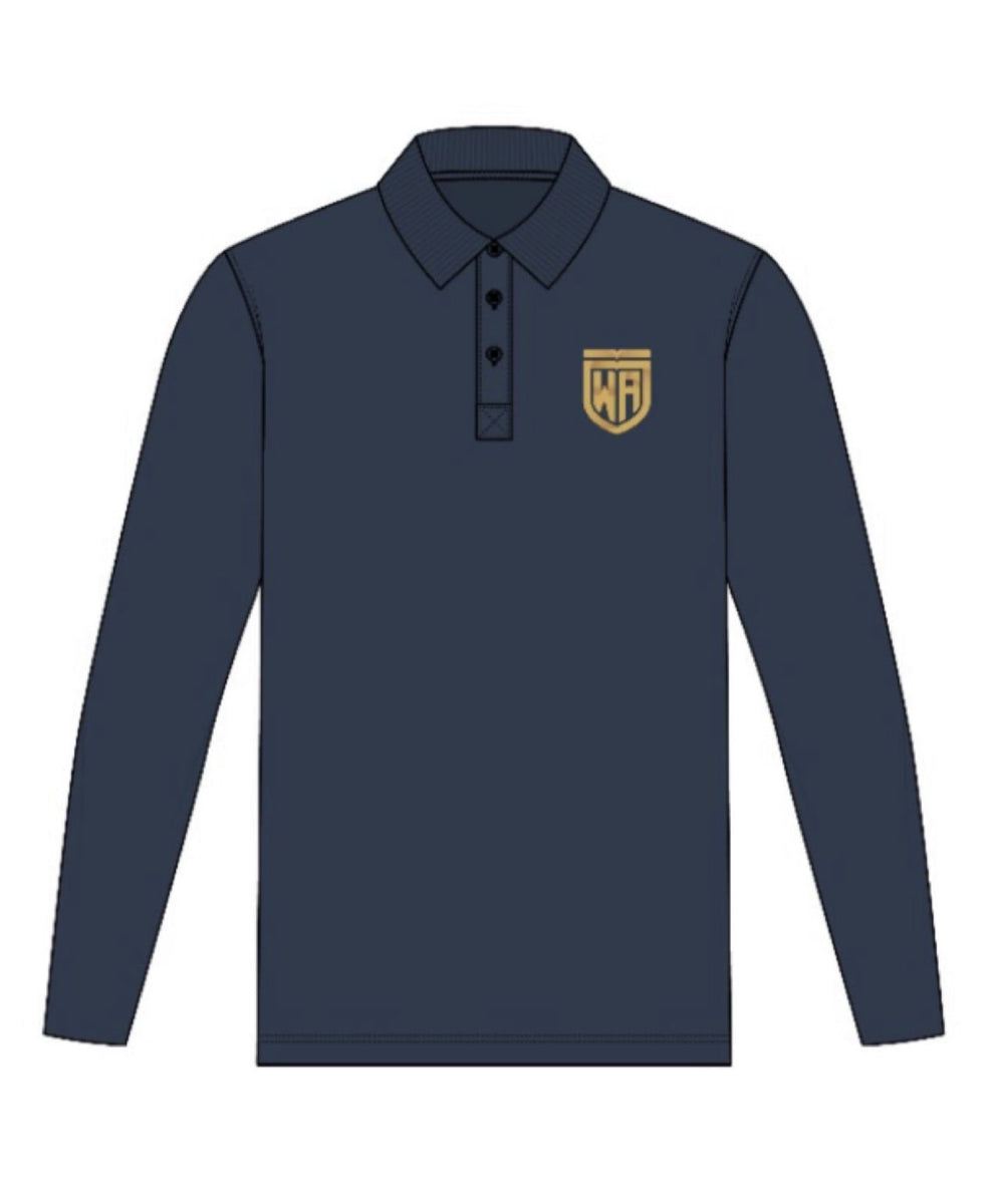 Wisdom Academy Navy polo Long sleeve (3 years-12th grade) – Verona Uniforms