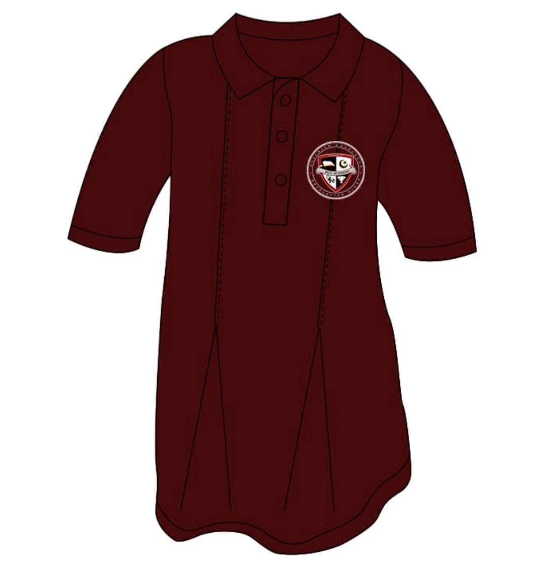 MCC Elementary Girls Polo Dress (short sleeve) (Maroon) – Verona Uniforms
